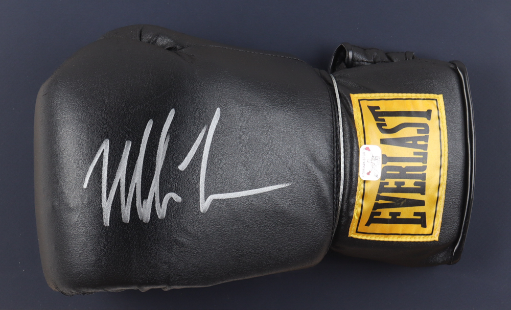 Mike Tyson Signed Everlast Boxing Glove with Original MGM Grand Fight ...