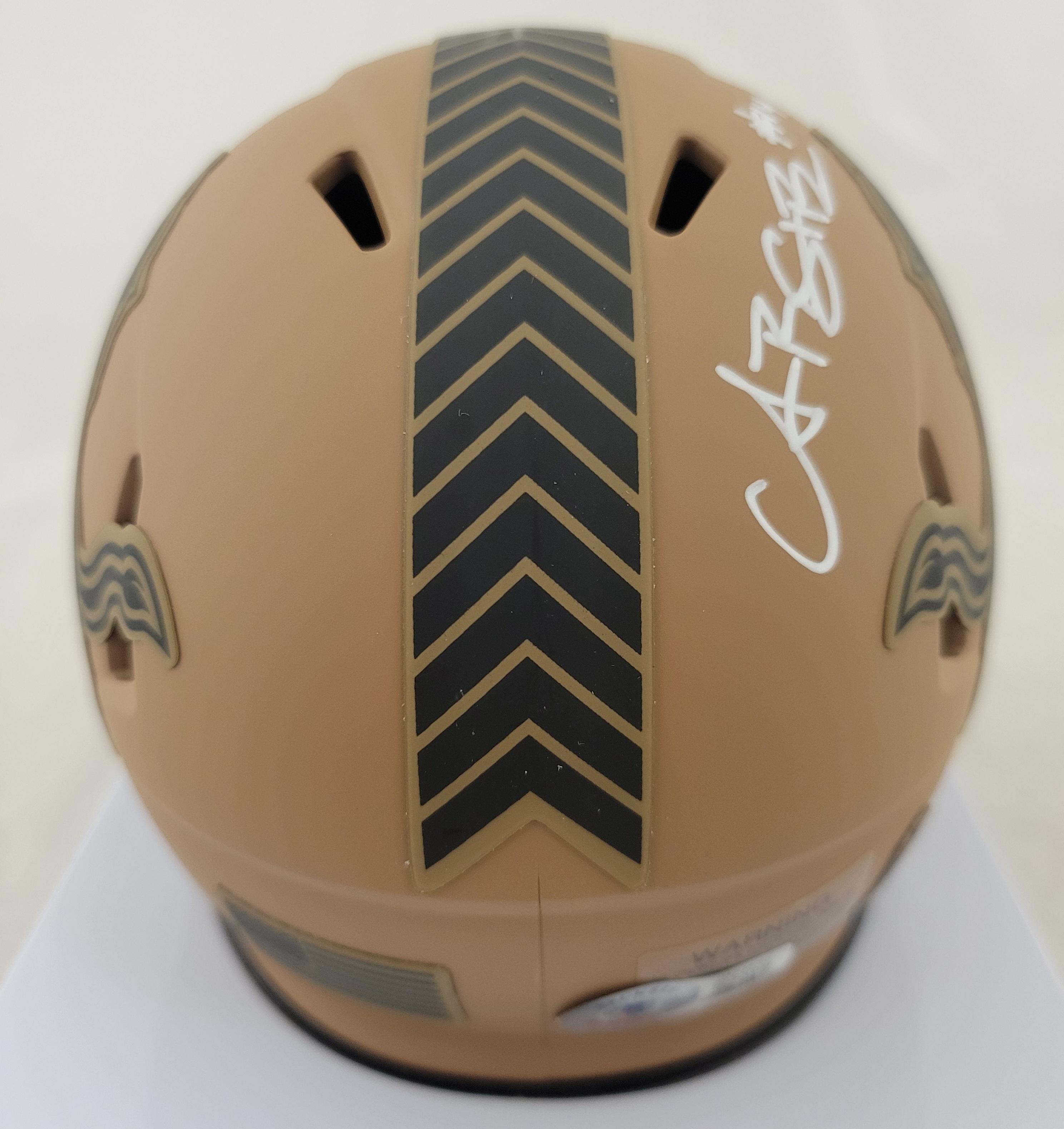 Amon-Ra St Brown Signed Lions Salute to Service Alternate Speed Mini ...