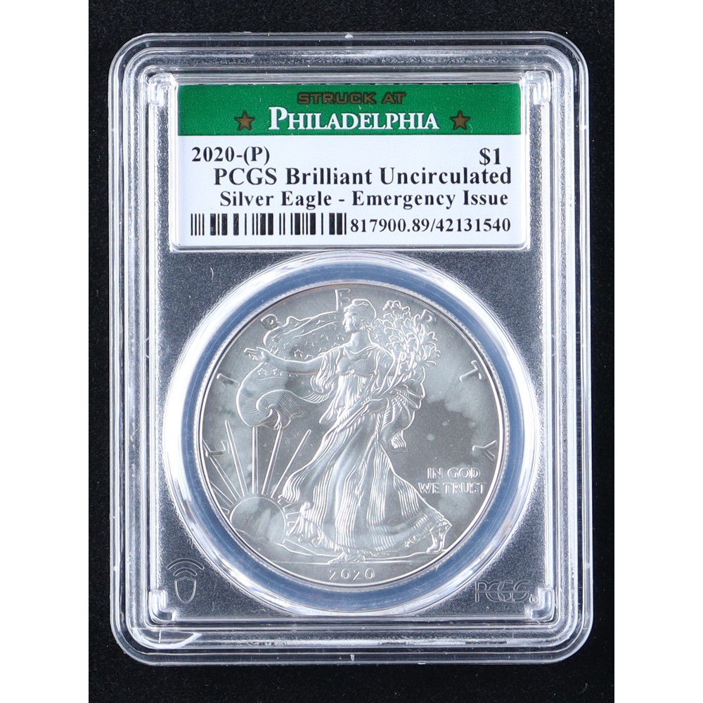 2020-(P) American Silver Eagle $1 - First Strike - Emergency Issue ...