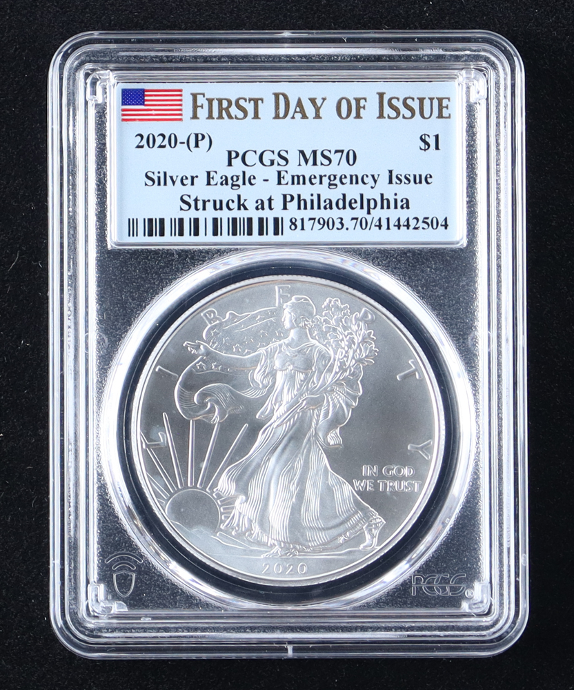 2020-(P) American Silver Eagle $1 - First Day of Issue - Emergency Issue - Struck at ...