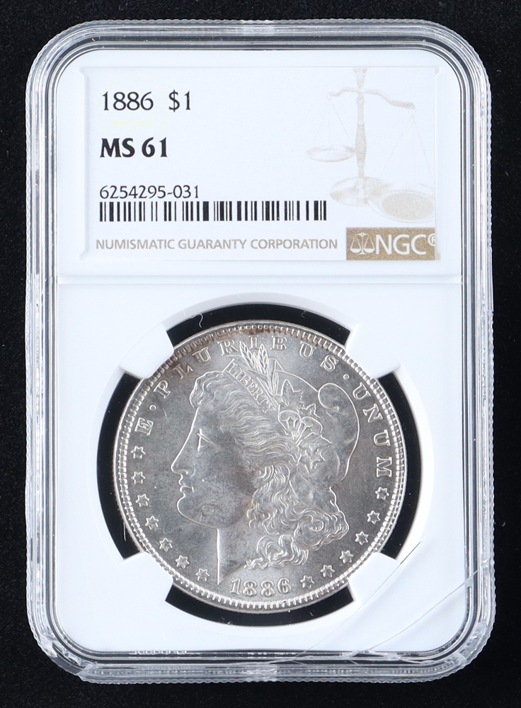 1886 Morgan Silver Dollar (NGC MS61) | Pristine Auction