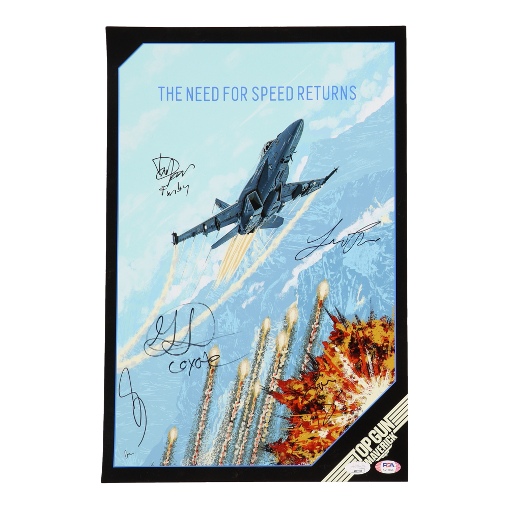 "Top Gun: Maverick" 12x18 Photo Cast-Signed By (5) With Bashir ...