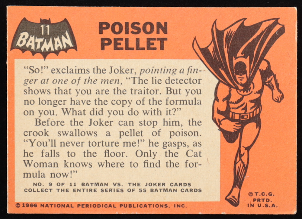 Poison Pellet 1966 Topps Batman Black Bat #11 | Pristine Auction