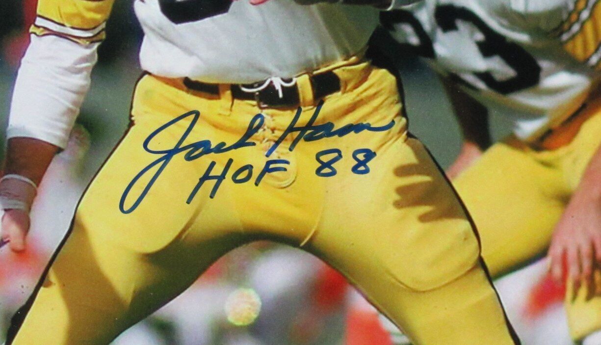 Jack Ham Signed Custom Framed Steelers Photo Display Inscribed "HOF 88 ...