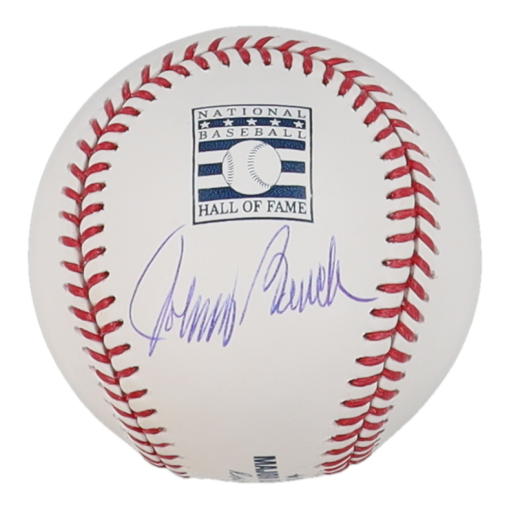 Johnny Bench Signed OML Hall of Fame Logo Baseball (MLB) | Pristine Auction
