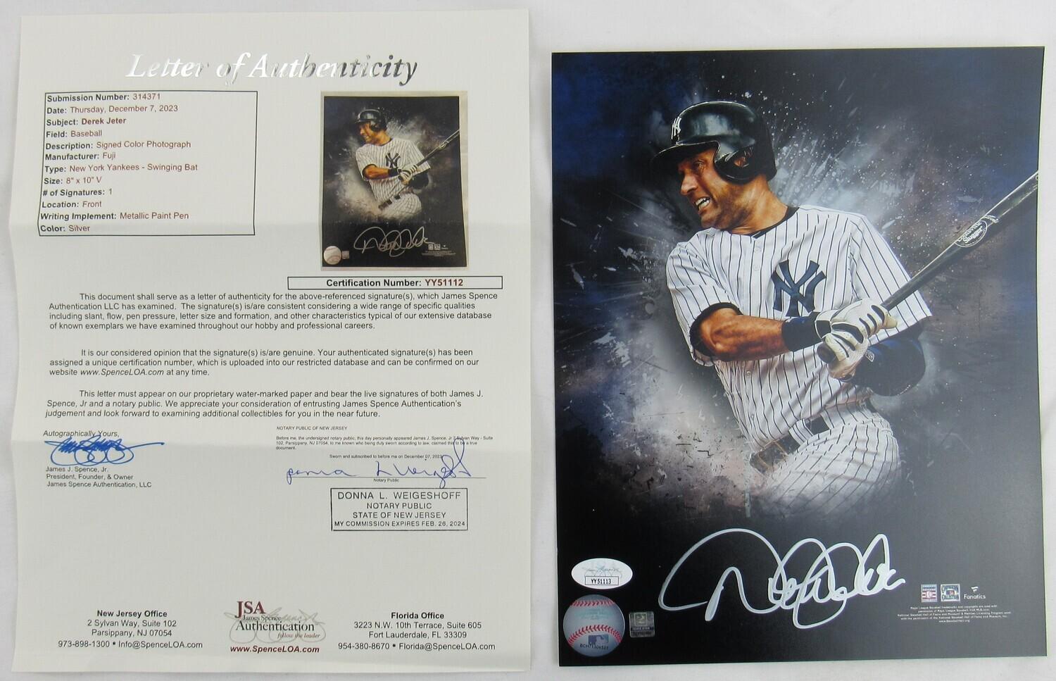 Derek Jeter Signed Yankees 8x10 Photo (JSA) | Pristine Auction