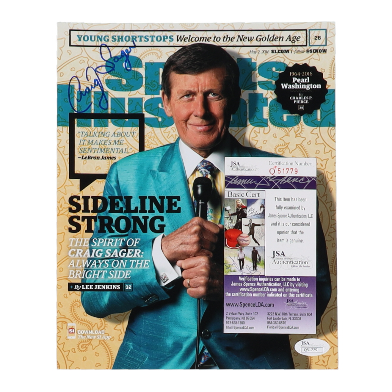 Craig Sager Signed 8x10 Photo (JSA) | Pristine Auction