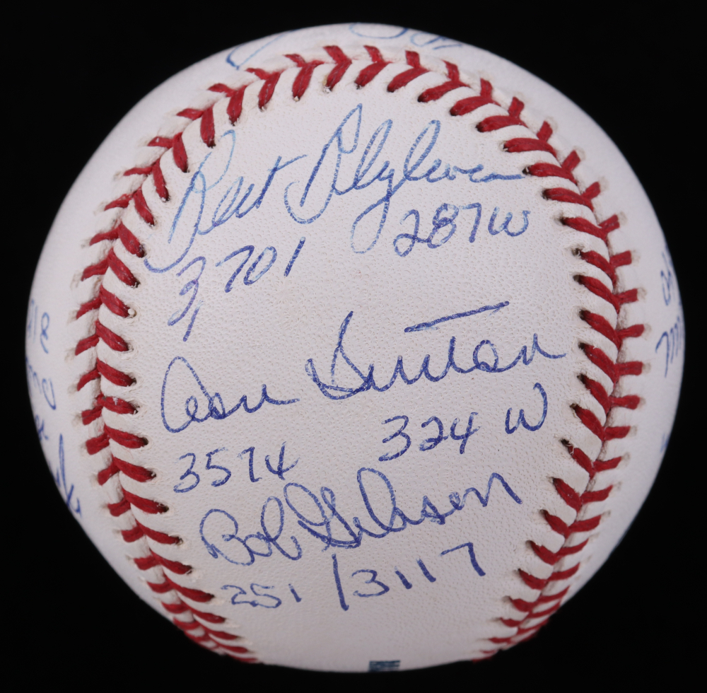 3000 Strikeouts Club OML Baseball Signed & Inscribed By (11) with Randy ...