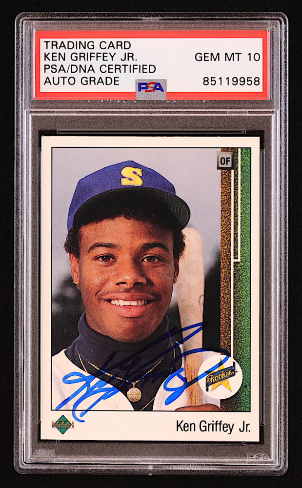 Ken Griffey Jr. Signed 1989 Upper Deck #1 RC (PSA | Autograph Graded ...