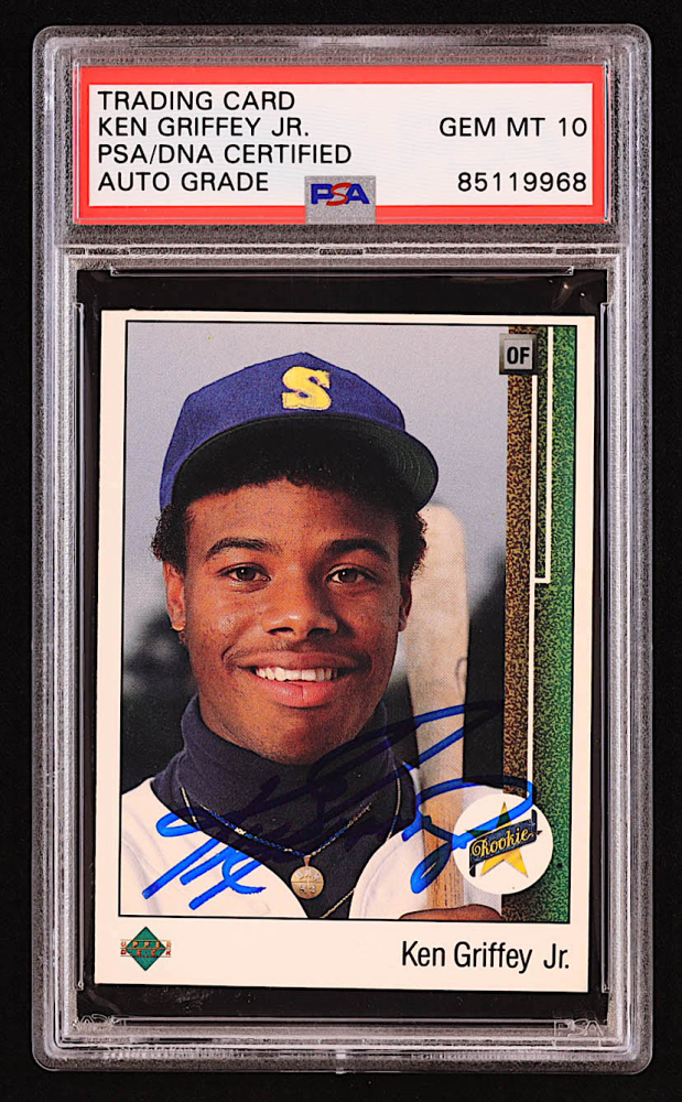 Ken Griffey Jr. Signed 1989 Upper Deck #1 RC (PSA | Autograph Graded ...