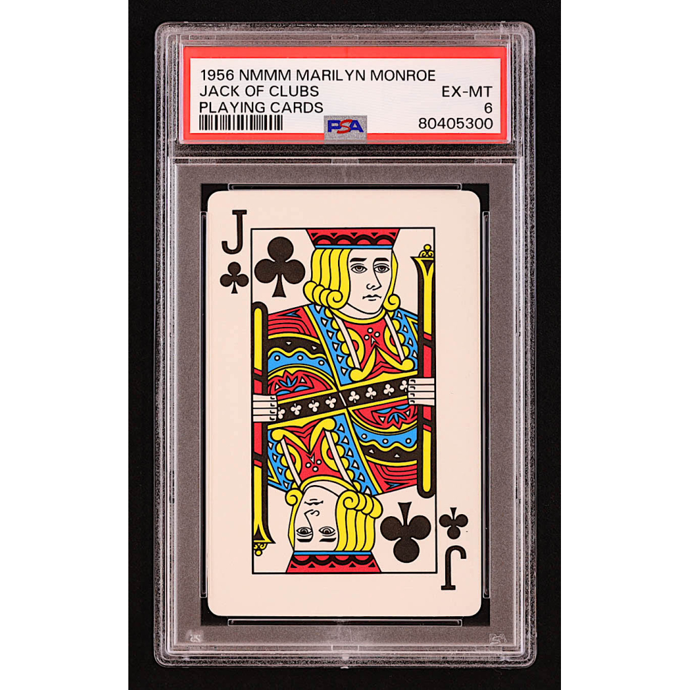 1956 NMMM Marilyn Monroe Jack of Clubs Playing Card (PSA 6) | Pristine ...