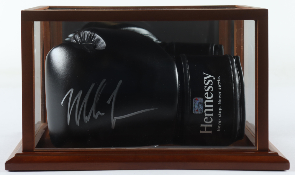 Mike Tyson Signed Hennessy Fight Sponsor Only Black Boxing Glove In ...