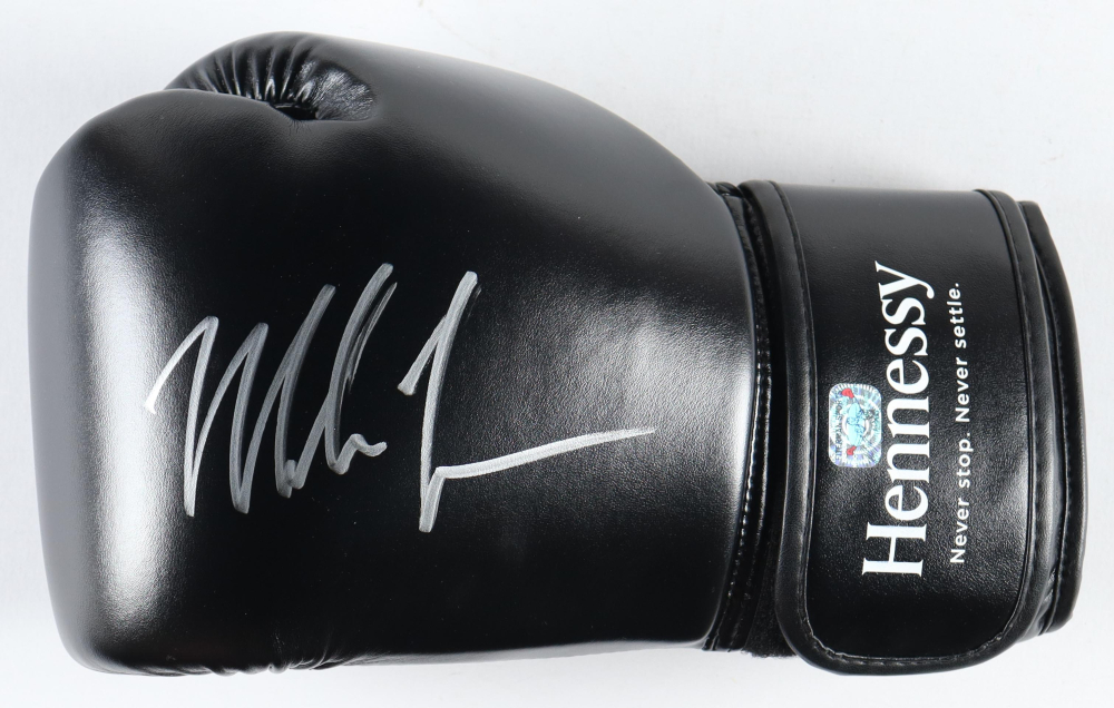 Mike Tyson Signed Hennessy Fight Sponsor Only Black Boxing Glove In ...