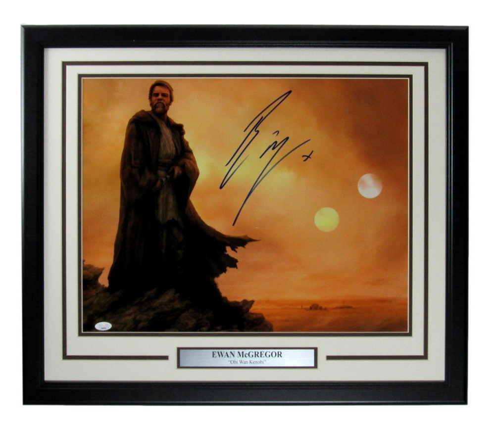 Ewan McGregor Signed "Obi-Wan" Custom Framed Matted Photo Display (JSA ...