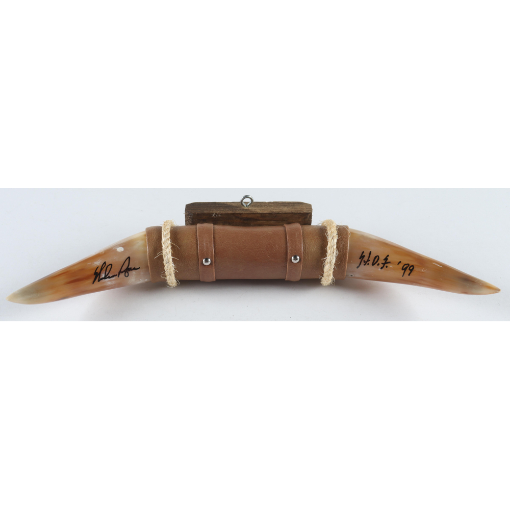 Nolan Ryan Signed Mounted Steer Horns Inscribed "HOF '99" (PSA ...