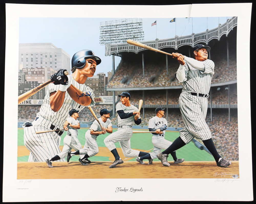 Don Mattingly Signed LE 1988 "Yankee Legends" 22.5x28 Lithograph ...