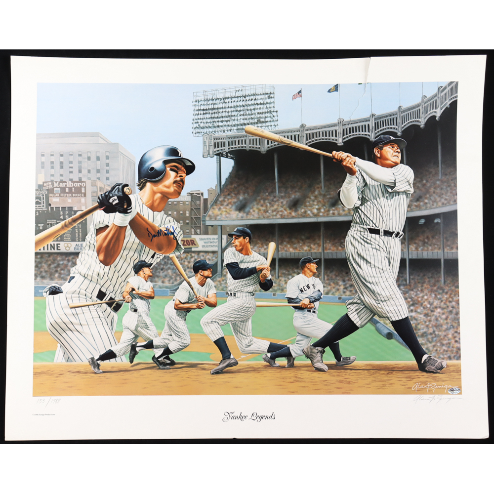 Don Mattingly Signed LE 1988 "Yankee Legends" 22.5x28 Lithograph ...