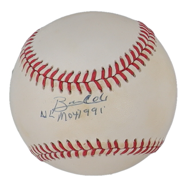 Bobby Cox Signed ONL Baseball Inscribed "NL MOY 1991" (PSA) | Pristine ...