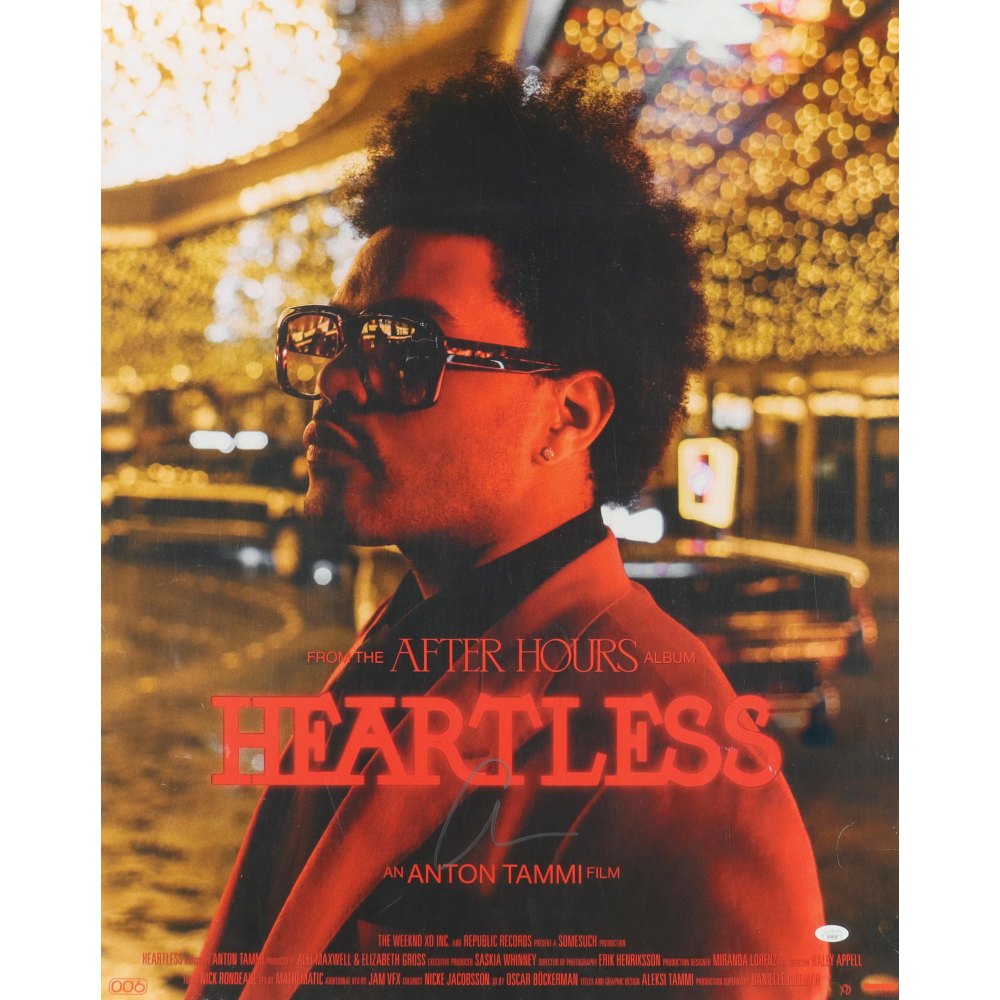 The Weeknd Signed "Heartless" 24x30 Poster (JSA) | Pristine Auction
