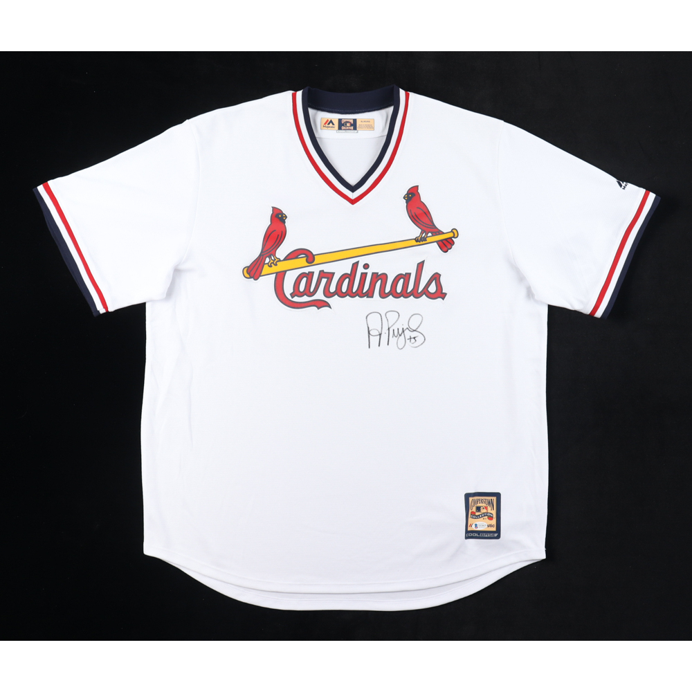 Albert Pujols Signed Cardinals Majestic Throwback Jersey (Beckett ...