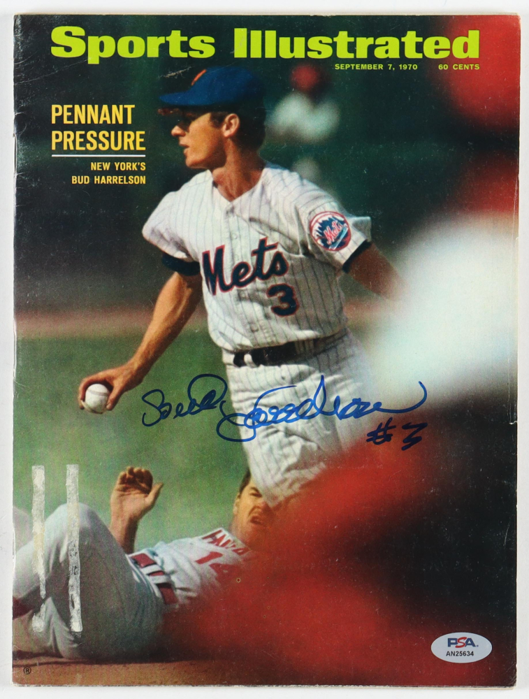 Bud Harrelson Signed 1970 Sports Illustrated Magazine Cover (PSA ...