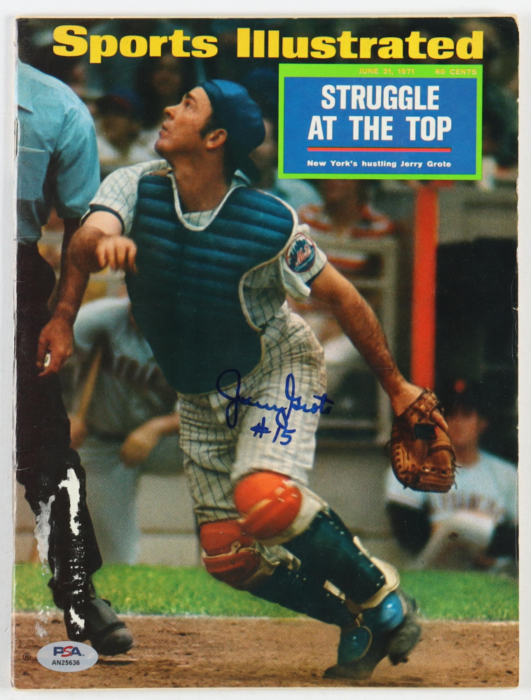 Jerry Grote Signed 1971 Sports Illustrated Magazine Cover (PSA ...