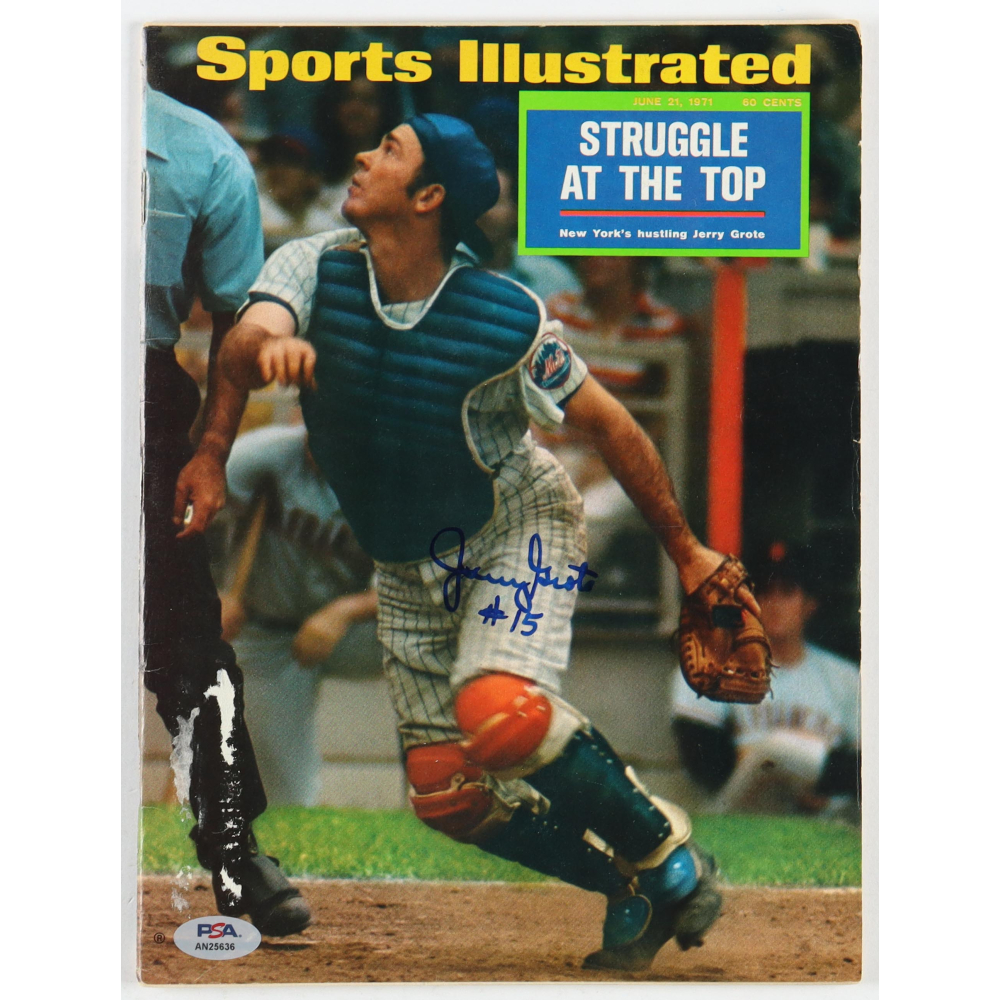 Jerry Grote Signed 1971 Sports Illustrated Magazine Cover (PSA) | Pristine Auction