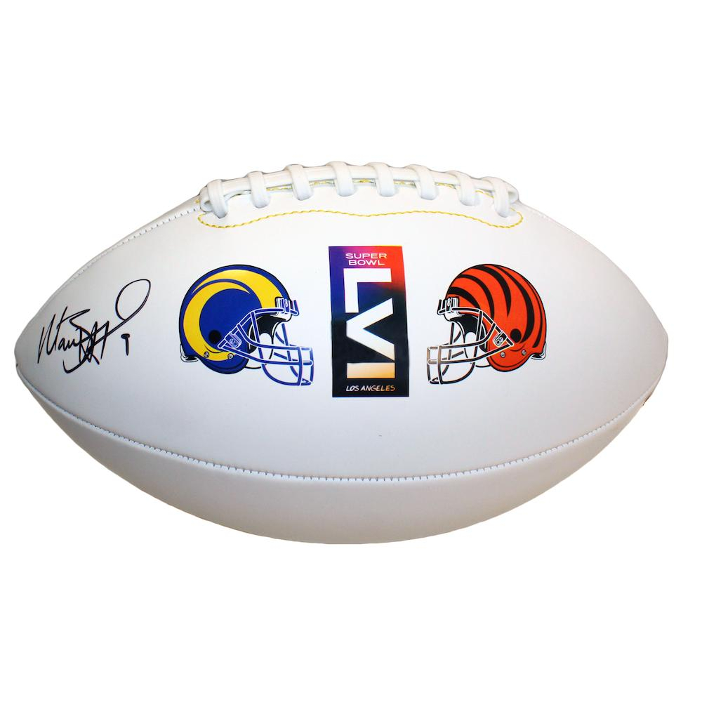 Matthew Stafford Signed SB LVI Match-Up Logo Football (Fanatics ...