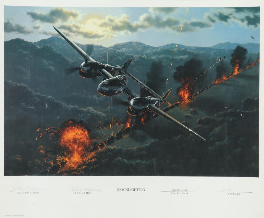 Stan Stokes Lithograph Signed By Milton Adams & Bill Harris (AIV ...