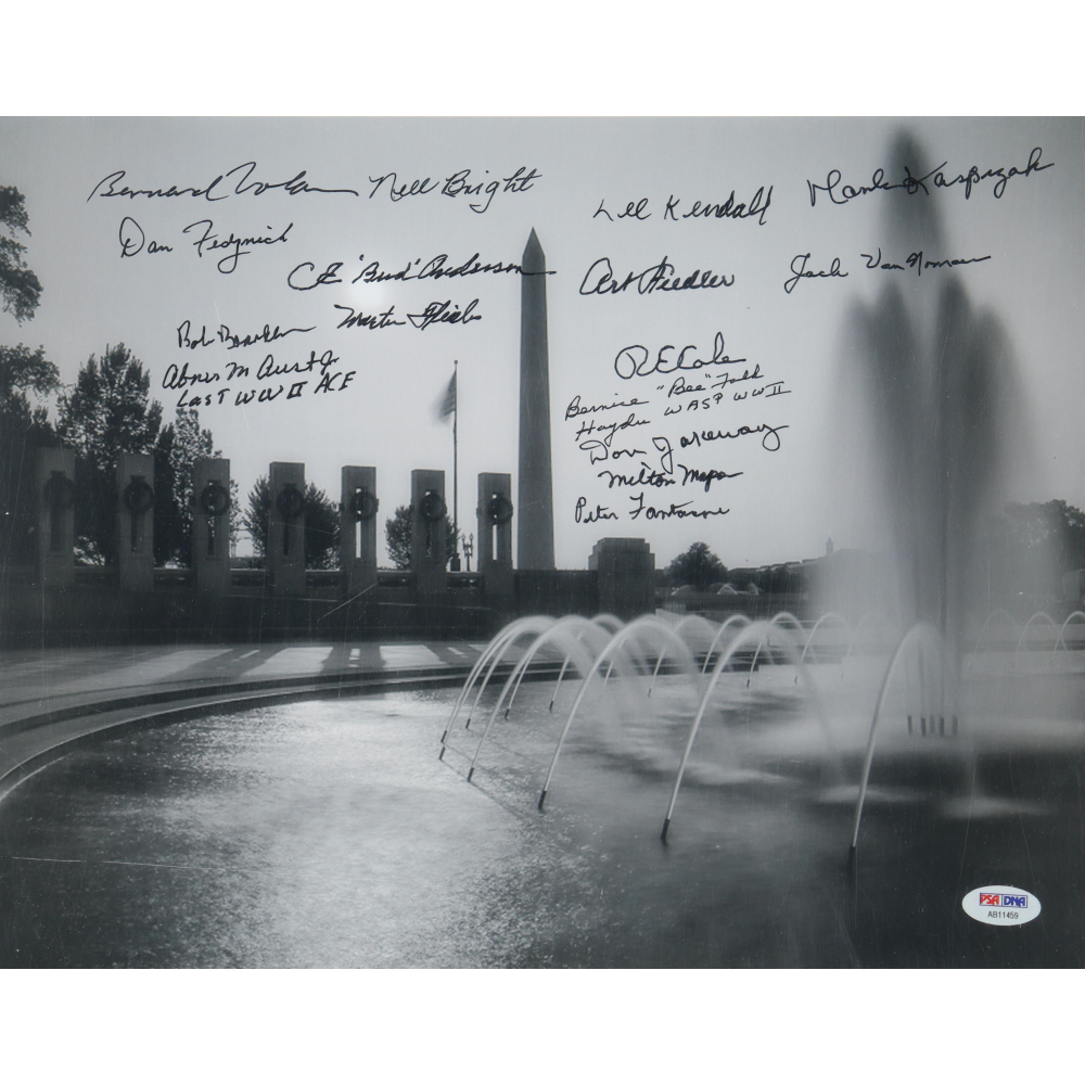 WWII Memorial 11x14 Photo Signed by (16) with Lee Kendall, Arthur C ...