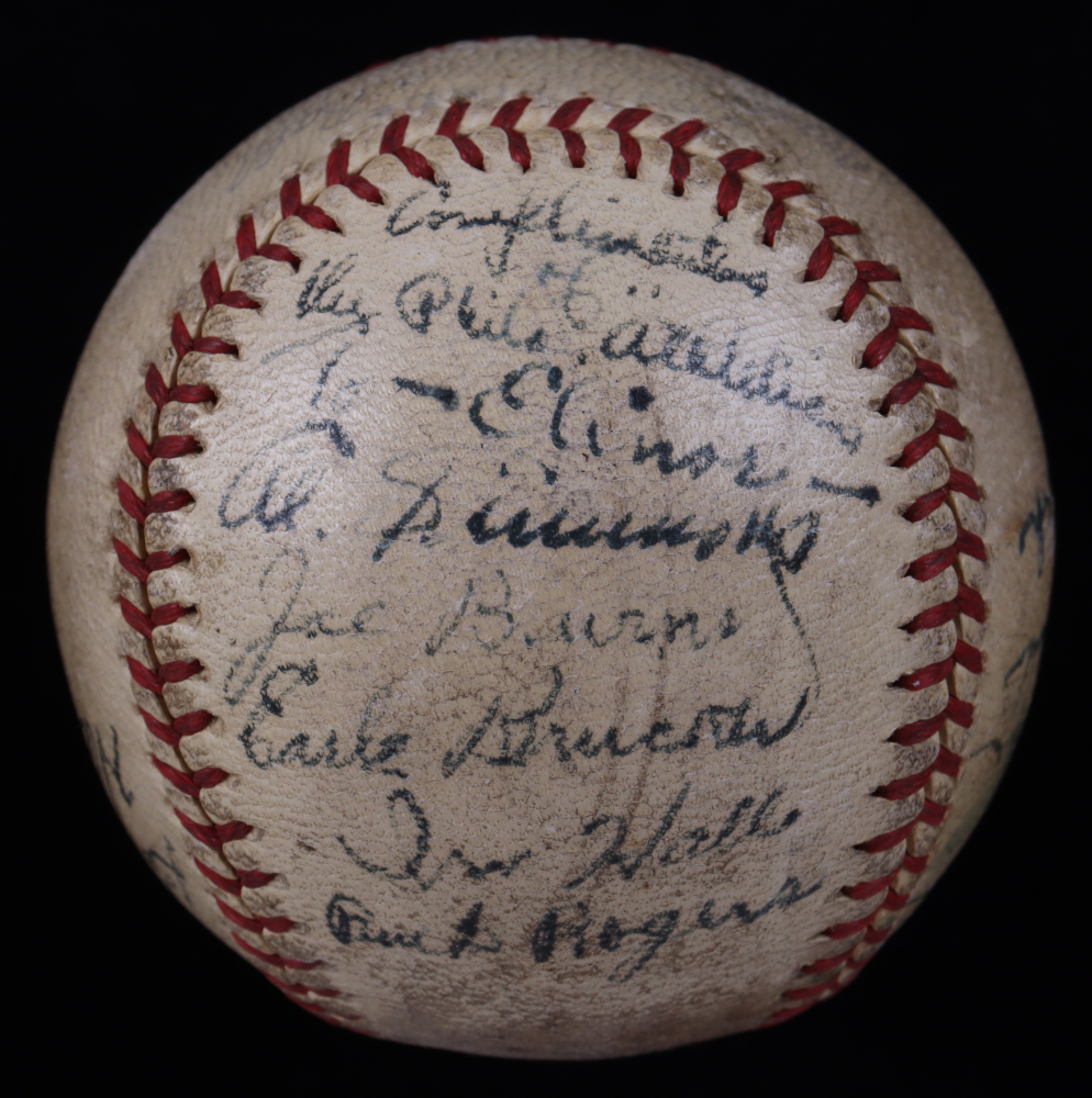 1944 Athletics Baseball Team-Signed By (15) with Al Simmons, George ...