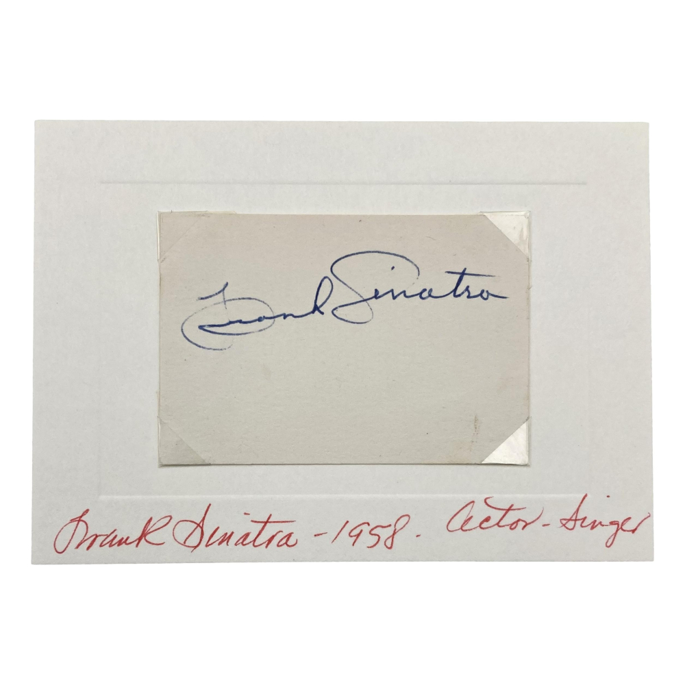 Frank Sinatra Signed 3x5 Index Card (JSA) | Pristine Auction