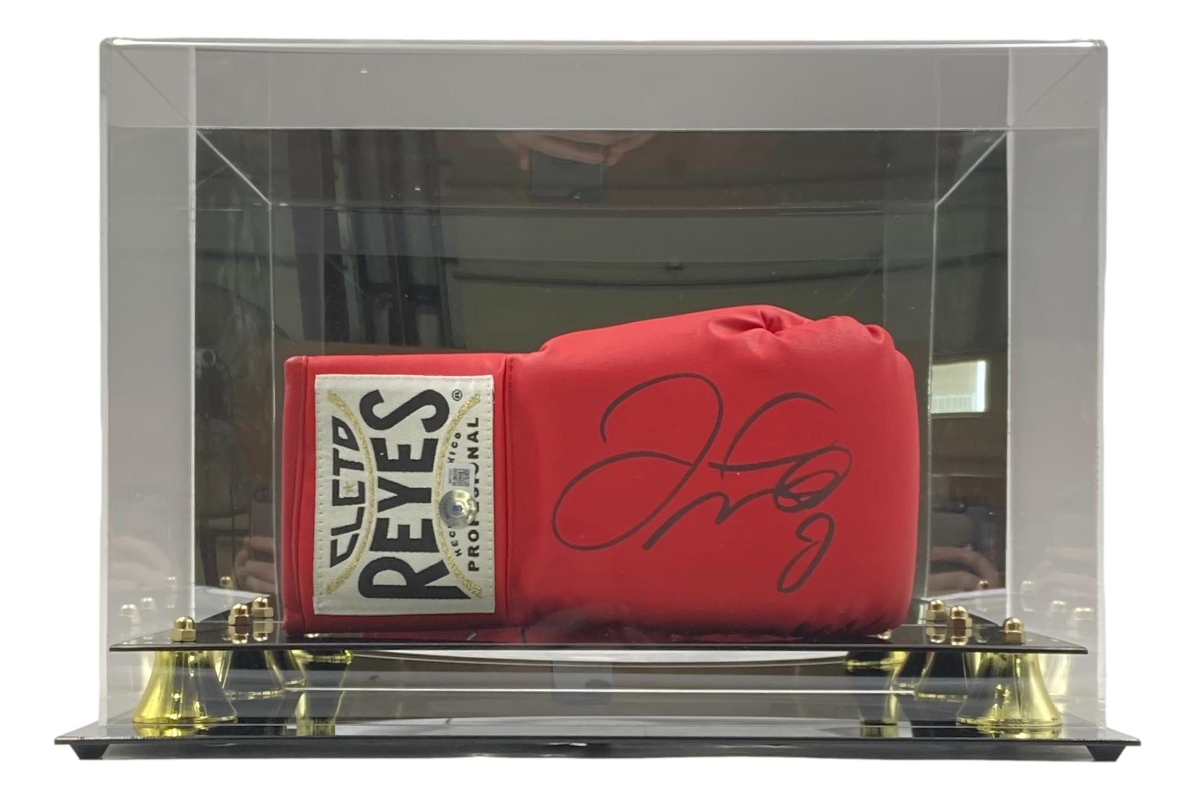 Floyd Mayweather Jr. Signed Cleto Reyes Boxing Glove with Display Case ...