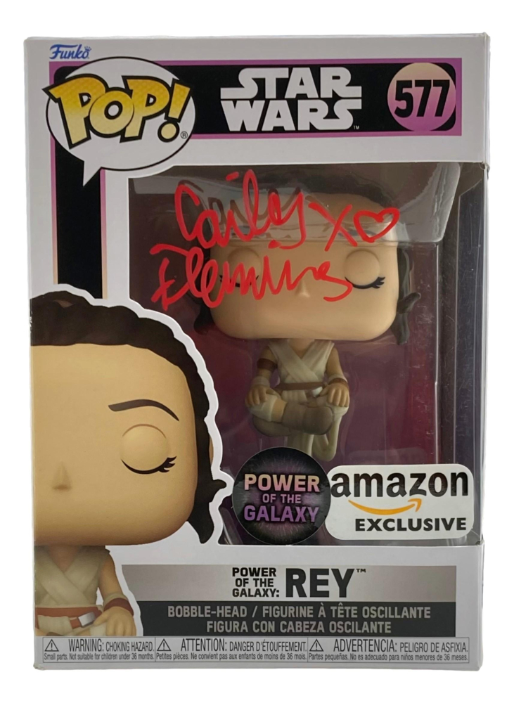 Cailey Fleming Signed "Star Wars" #577 Power of the Galaxy: Rey Funko Pop! Vinyl Figure (JSA ...