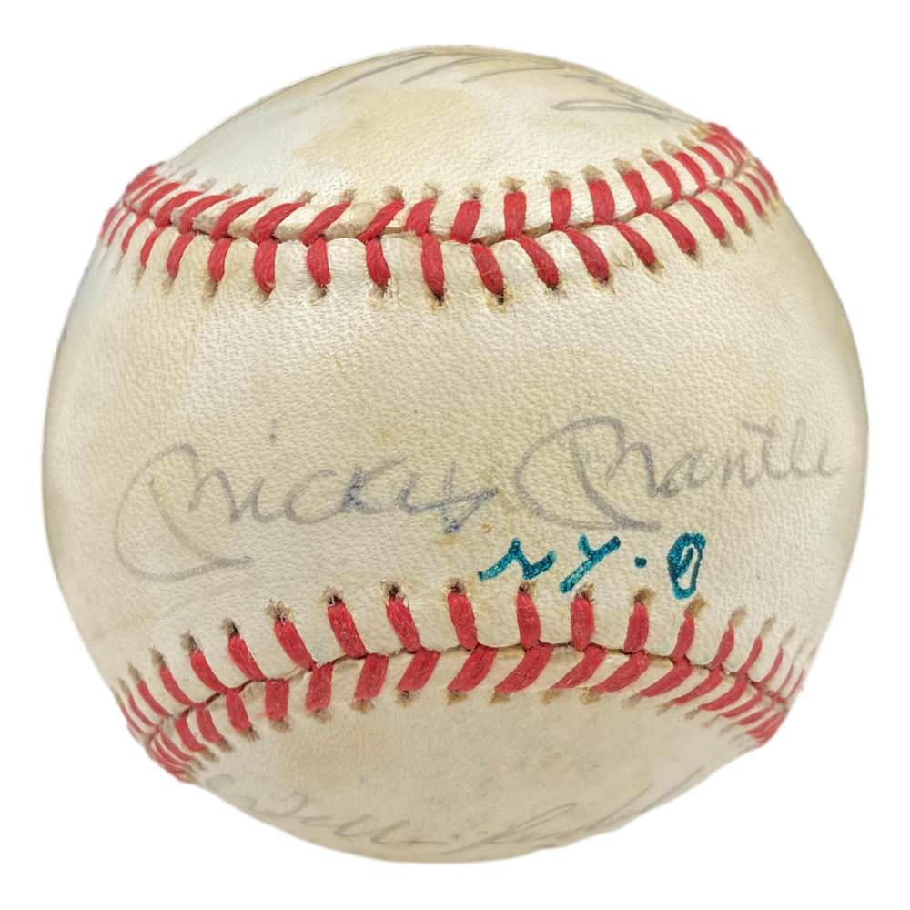 Yankees Greats OAL Baseball Signed By (8) with Mickey Mantle, Willie ...