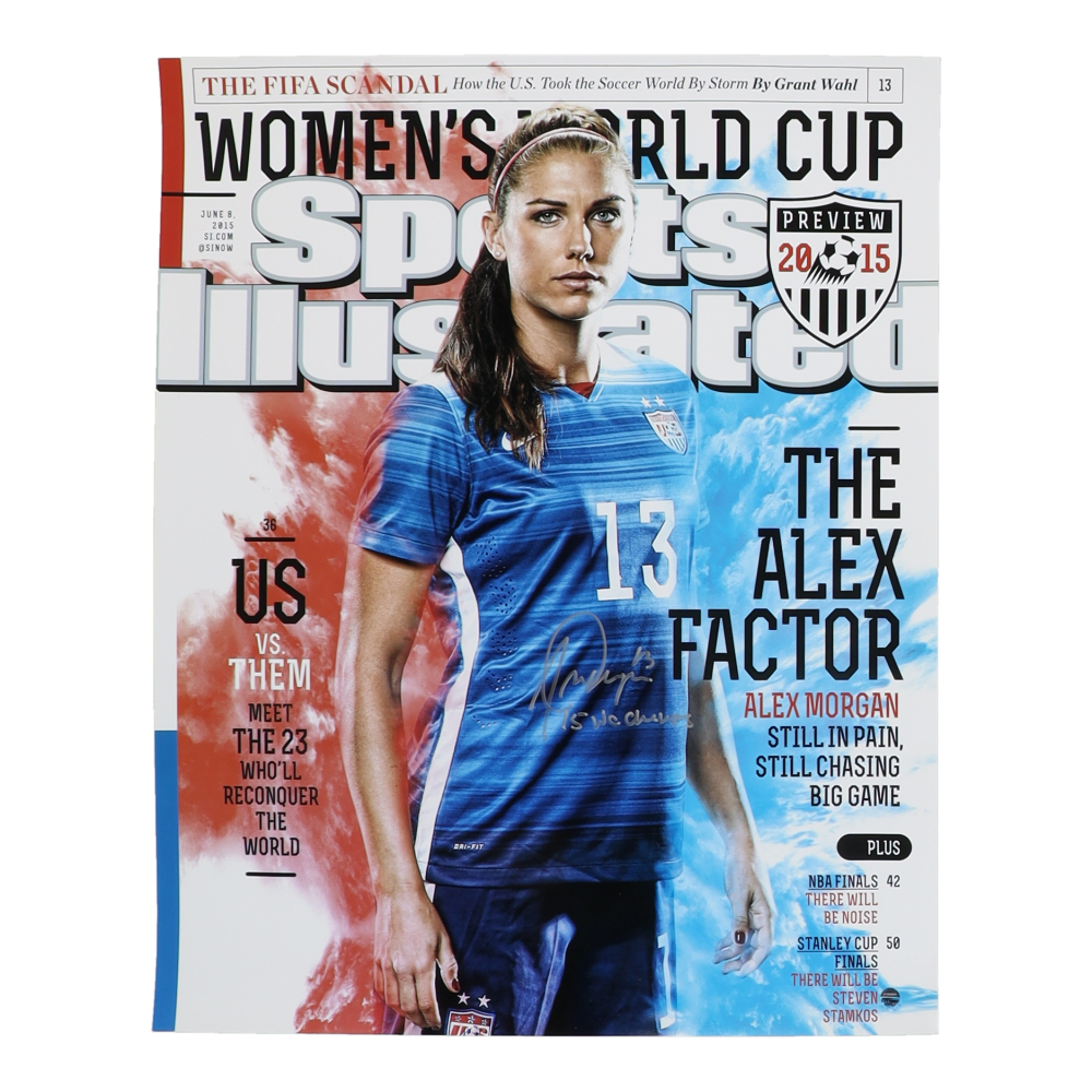 Alex Morgan Signed "Sports Illustrated" 16x20 Photo Inscribed "15 WC ...