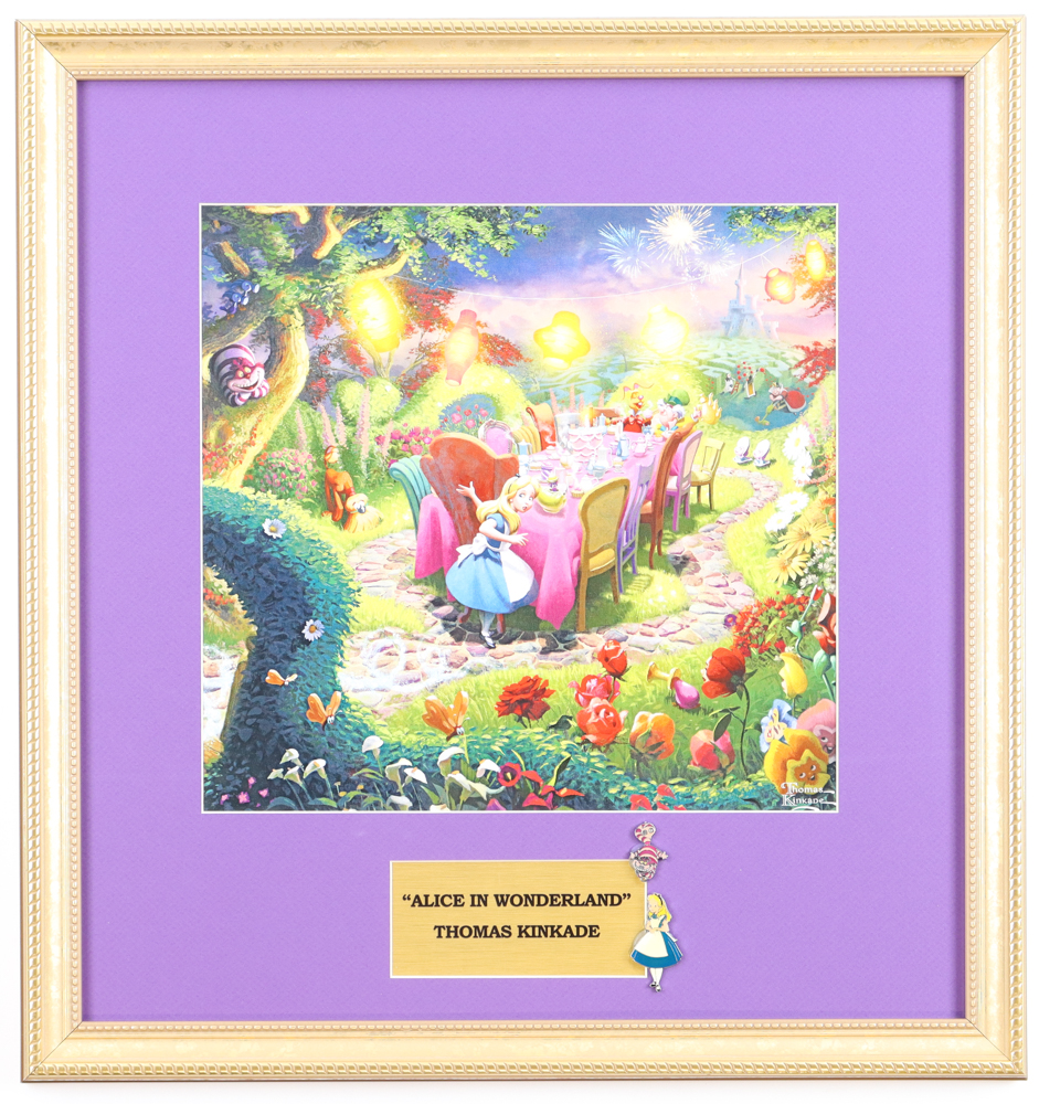 Thomas Kinkade "Alice In Wonderland" Custom Framed Print Display With ...
