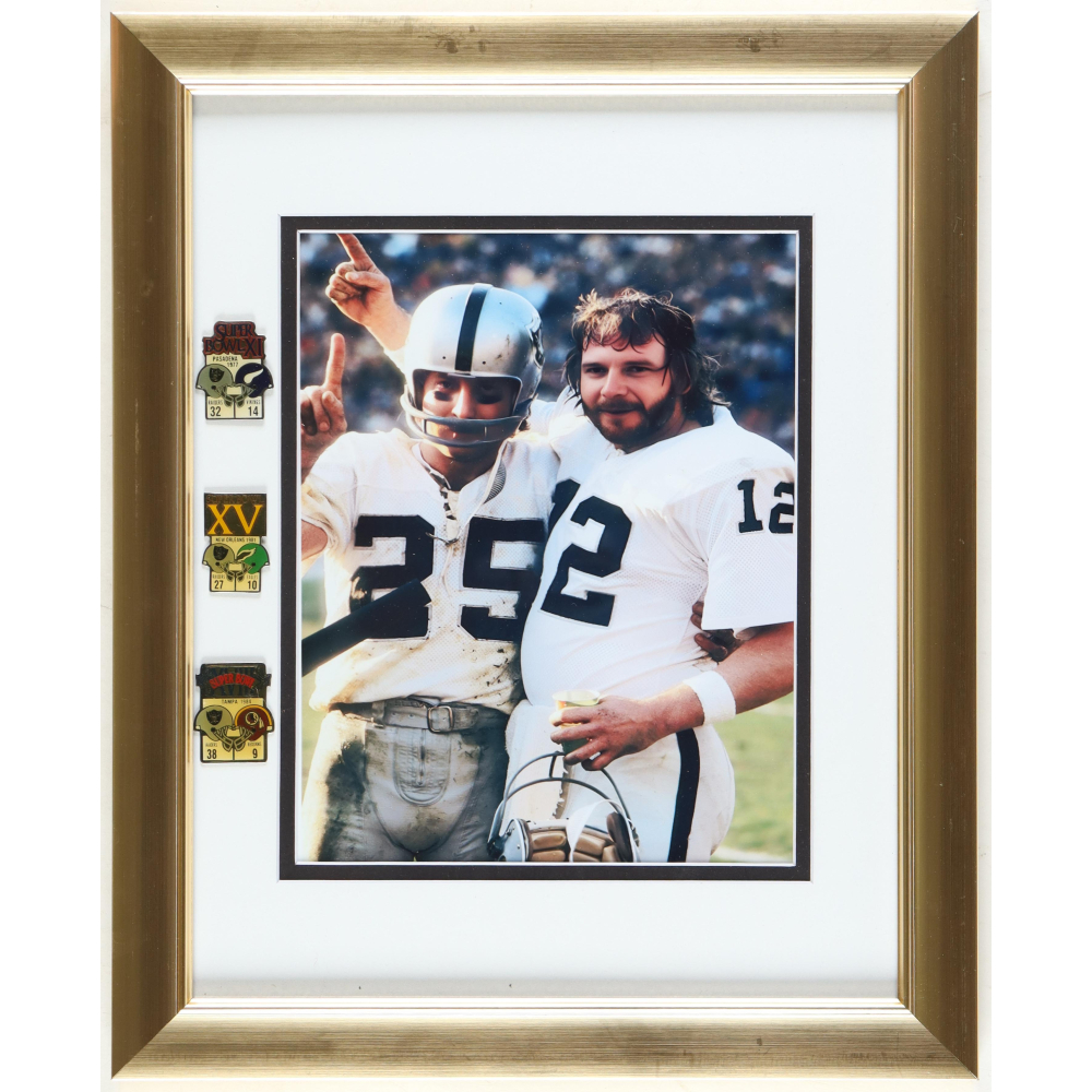 Ken Stabler & Fred Biletnikoff Raiders Custom Framed Photo Display with ...
