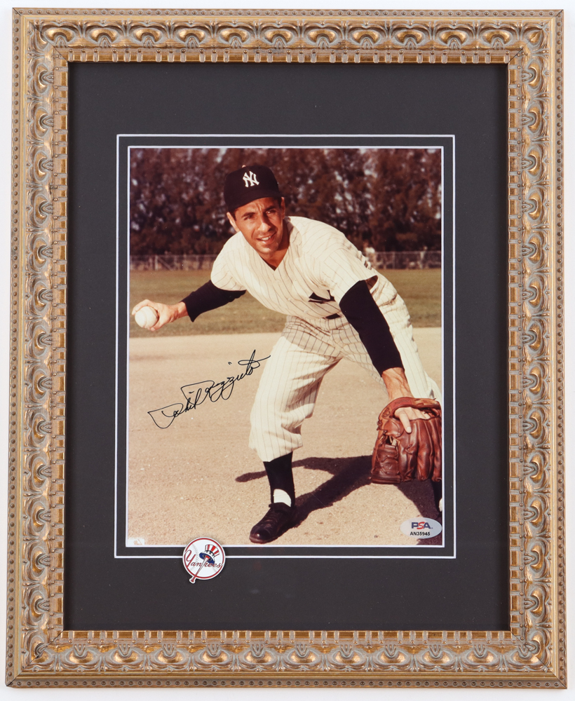 Phil Rizzuto Signed Custom Framed Photo Display With Official Yankees ...