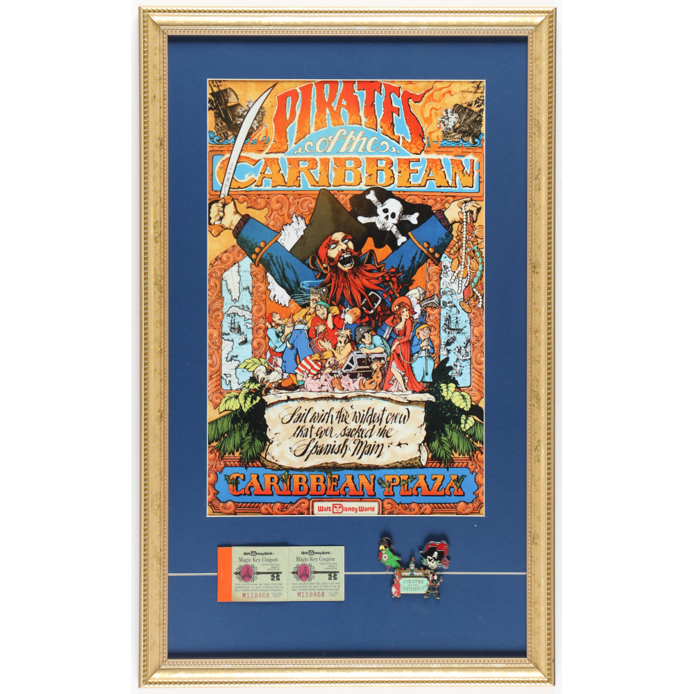 Disney World "The Pirates of the Caribbean" Custom Framed Print Display ...