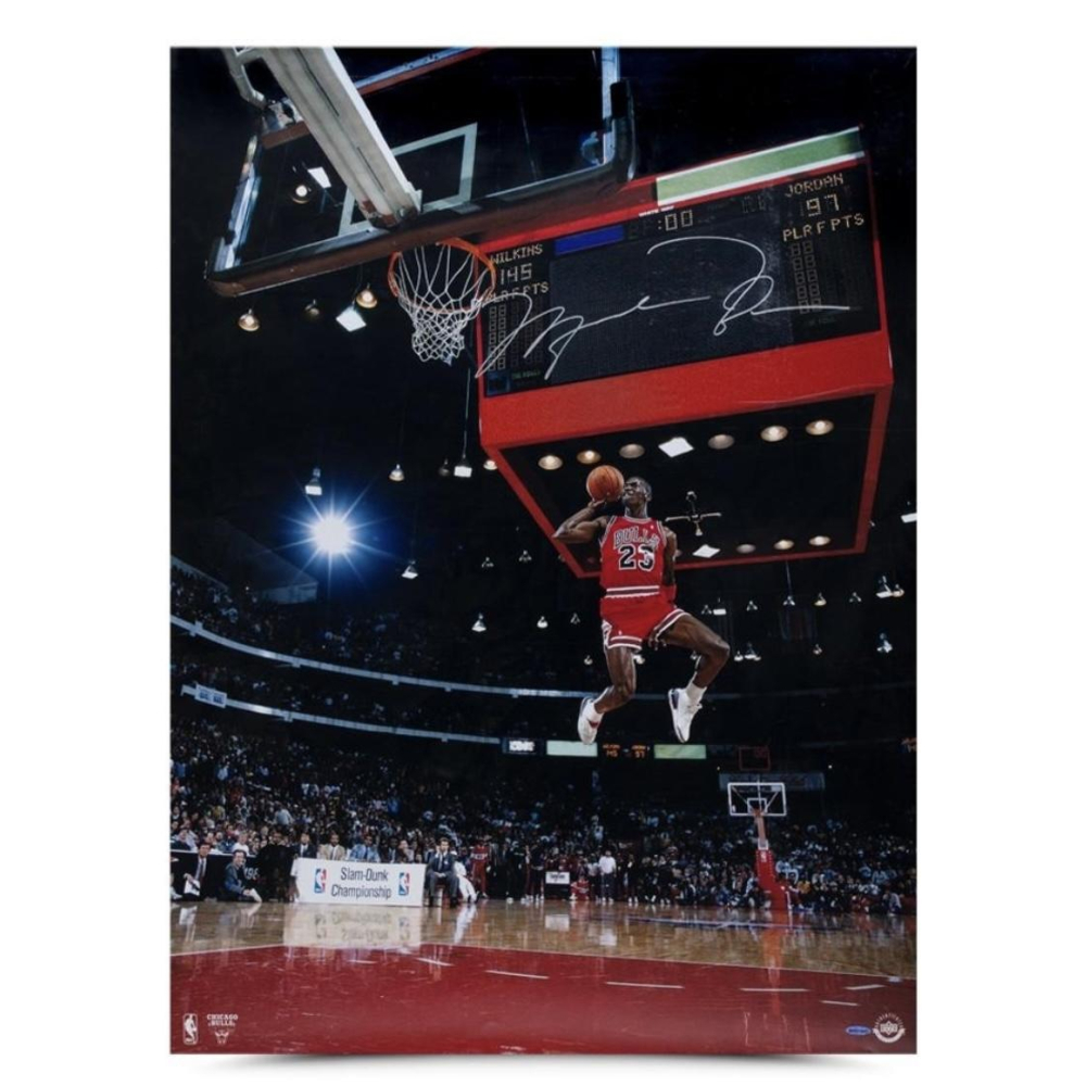 Michael Jordan Signed Bulls "88 Scoreboard" 30x40 Photo (UDA ...