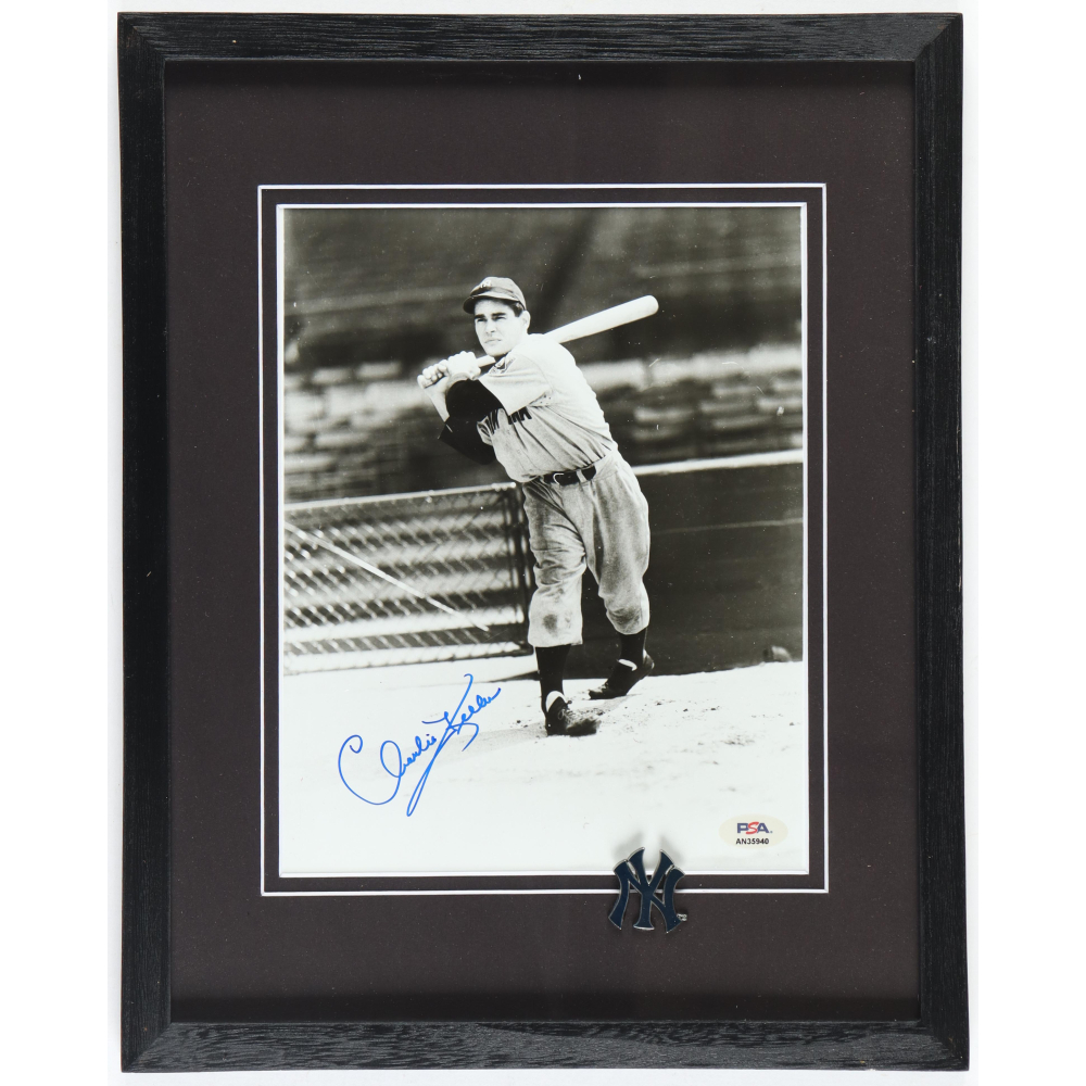 Charlie Keller Signed Yankees Custom Framed Photo Display with Yankees ...
