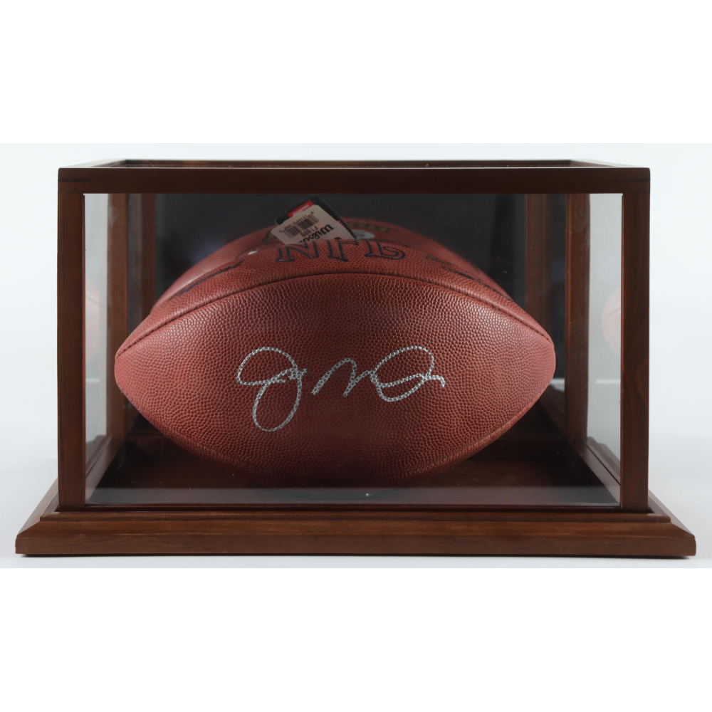 Joe Montana Signed NFL Leather Football In Display Case (PSA ...