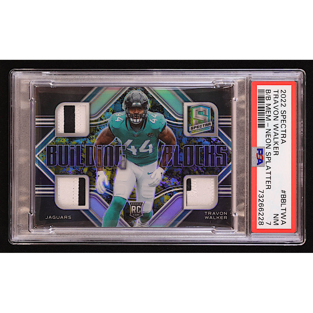 Travon Walker 2022 Panini Spectra Building Blocks Materials Neon ...