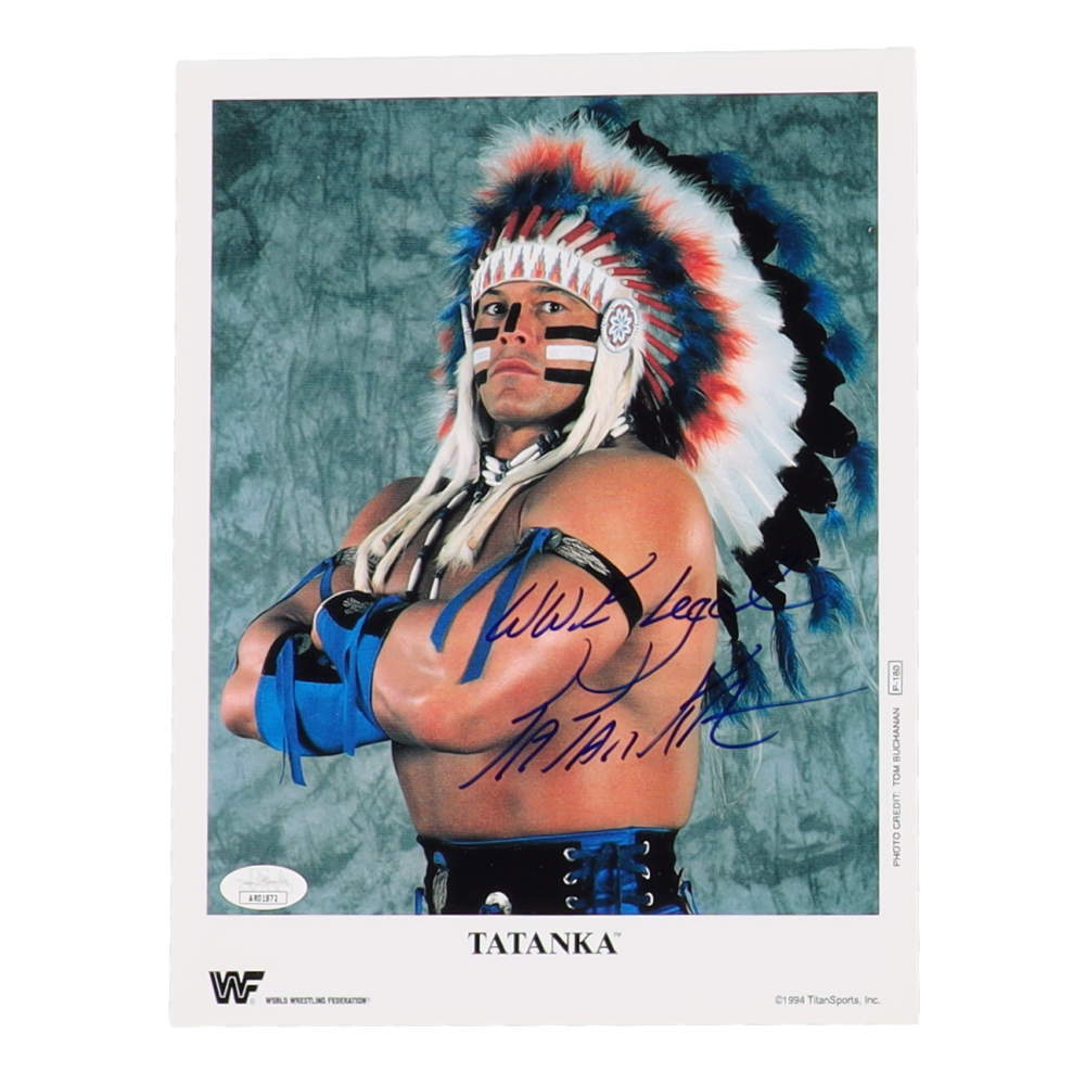 Tatanka Signed WWE 8x10 Photo Inscribed "WWE Legend" (JSA) | Pristine ...
