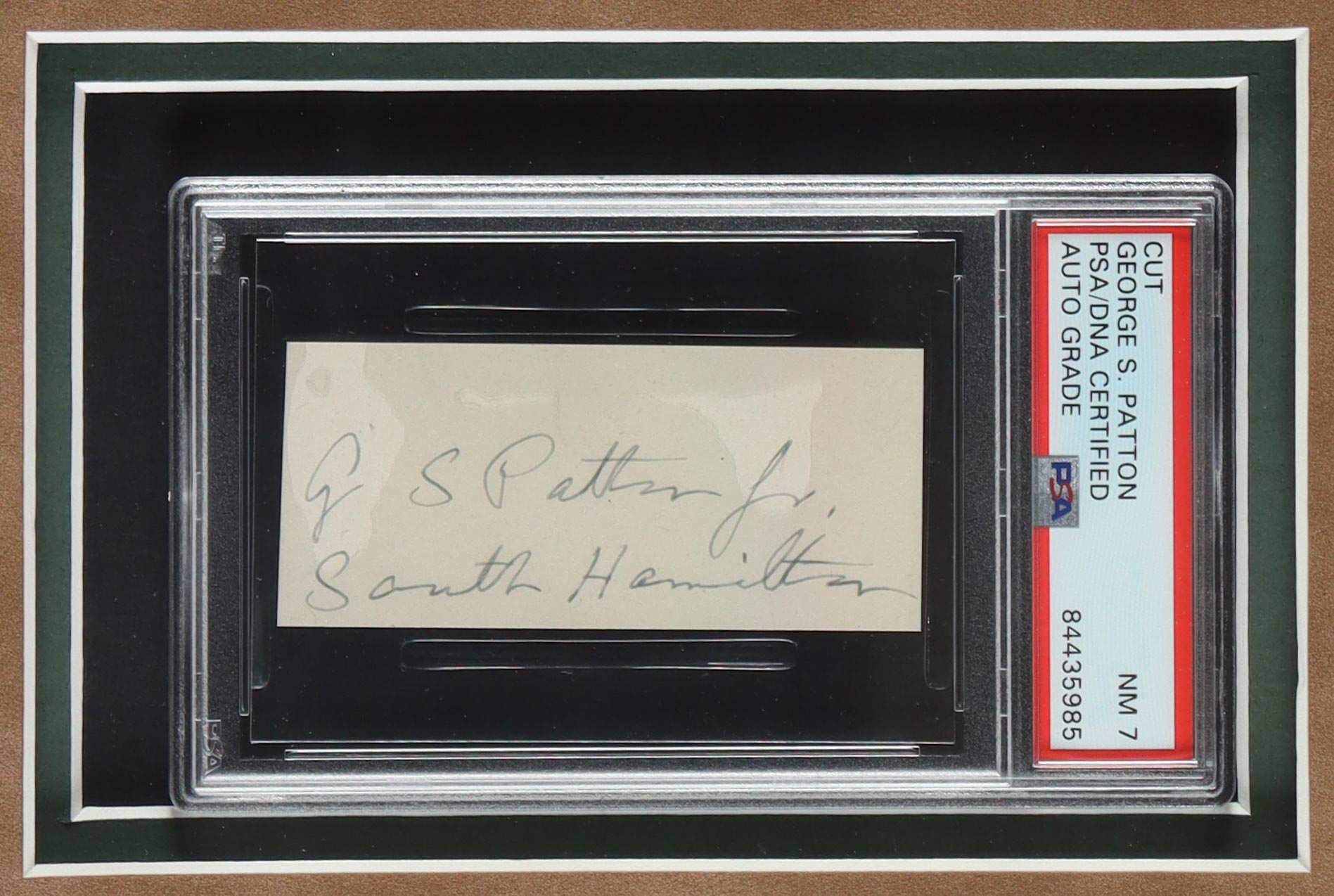 General George S. Patton Signed Custom Framed Cut Display Inscribed ...