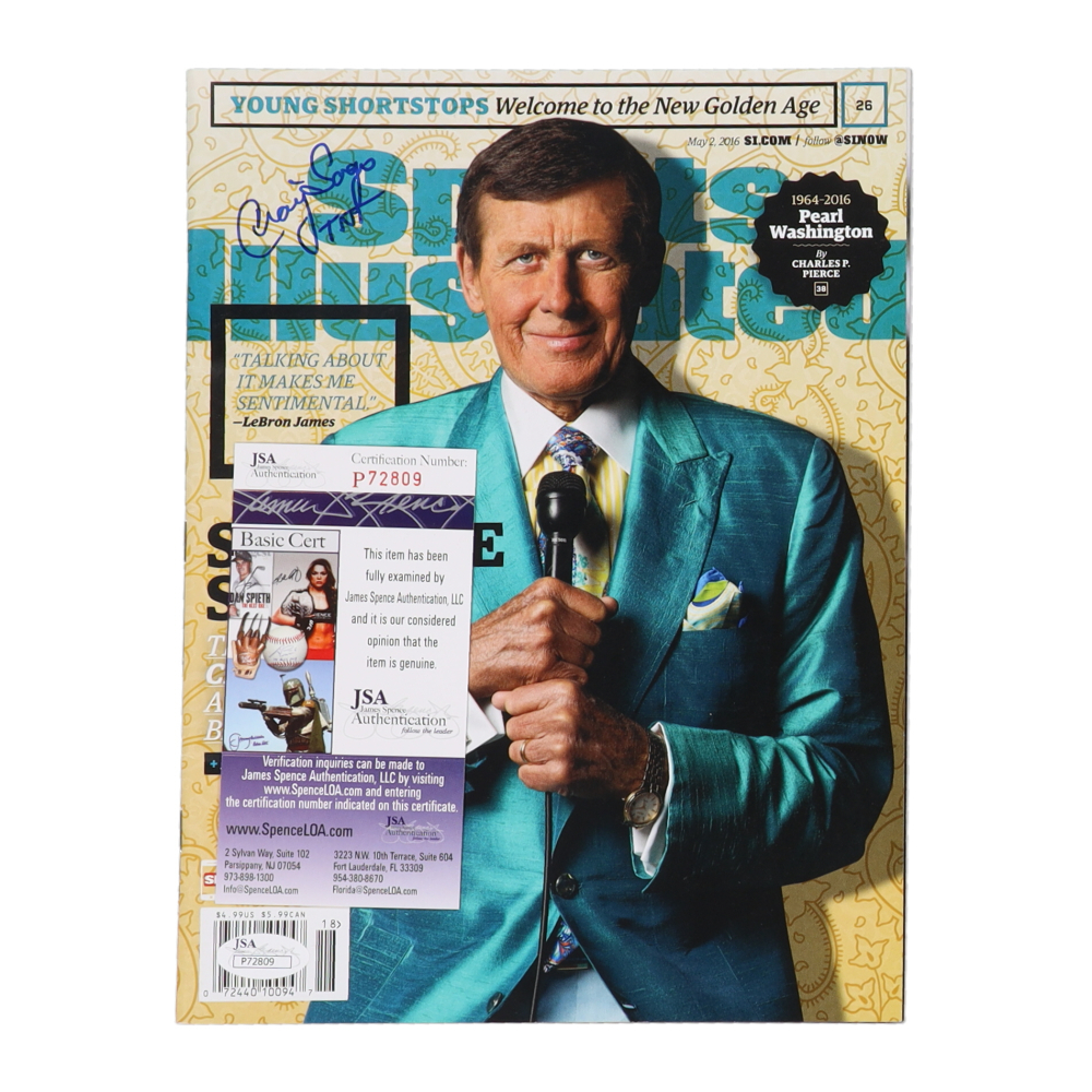 Craig Sager Signed 2016 Sports Illustrated Magazine Inscribed "TNT ...