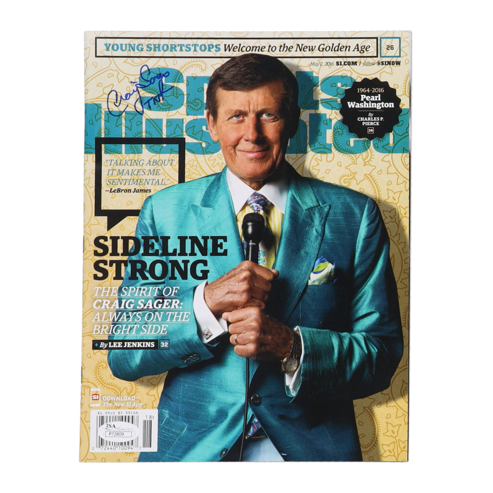 Craig Sager Signed 2016 Sports Illustrated Magazine Inscribed "TNT ...