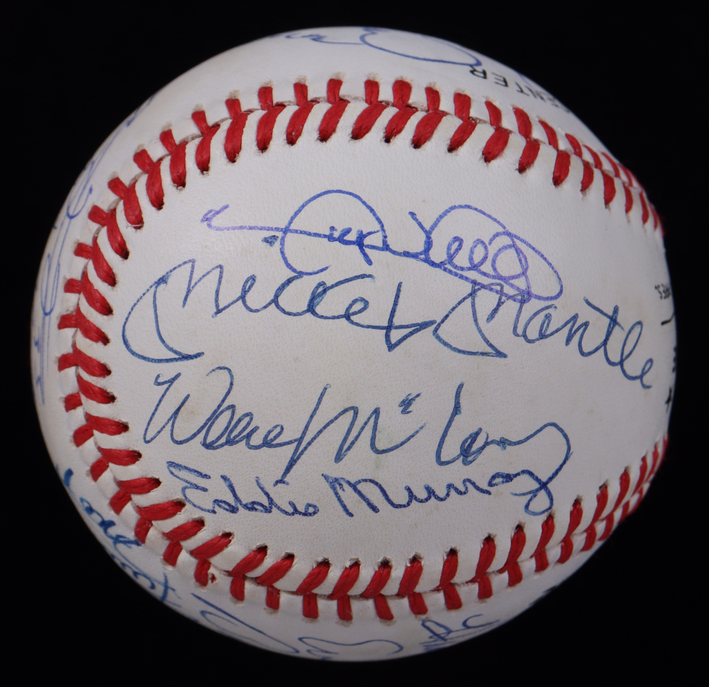 500 Home Run Club ONL Baseball Signed By (17) with Mickey Mantle, Ted ...