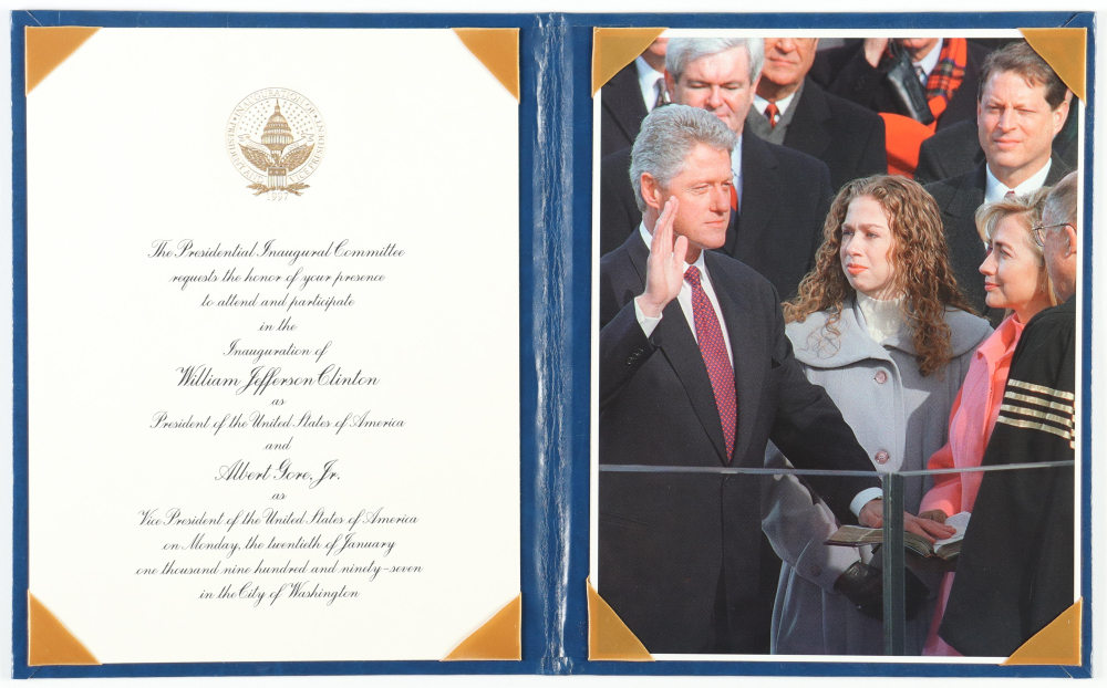 1997 Bill Clinton Original Presidential Inauguration Invitation & Photo ...